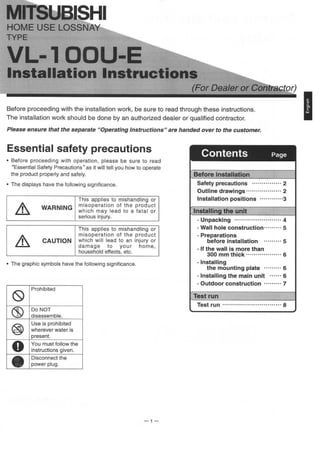 VL-100U-E-Operating_Installation_Instructions | PDF
