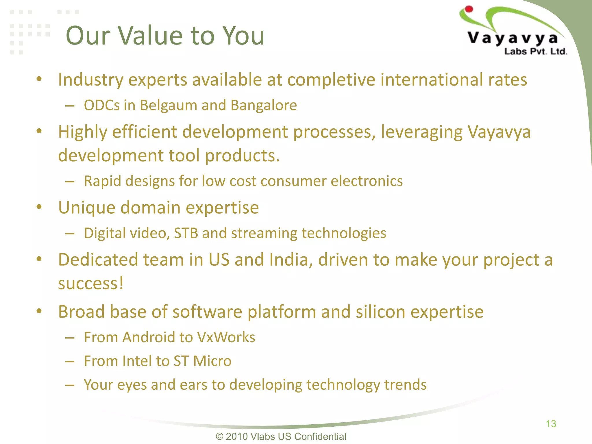 Vayavya Labs Corporate Overview | PPTX
