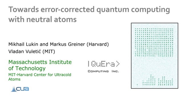 Towards Error-Corrected Quantum Computing with Neutral Atoms | PDF