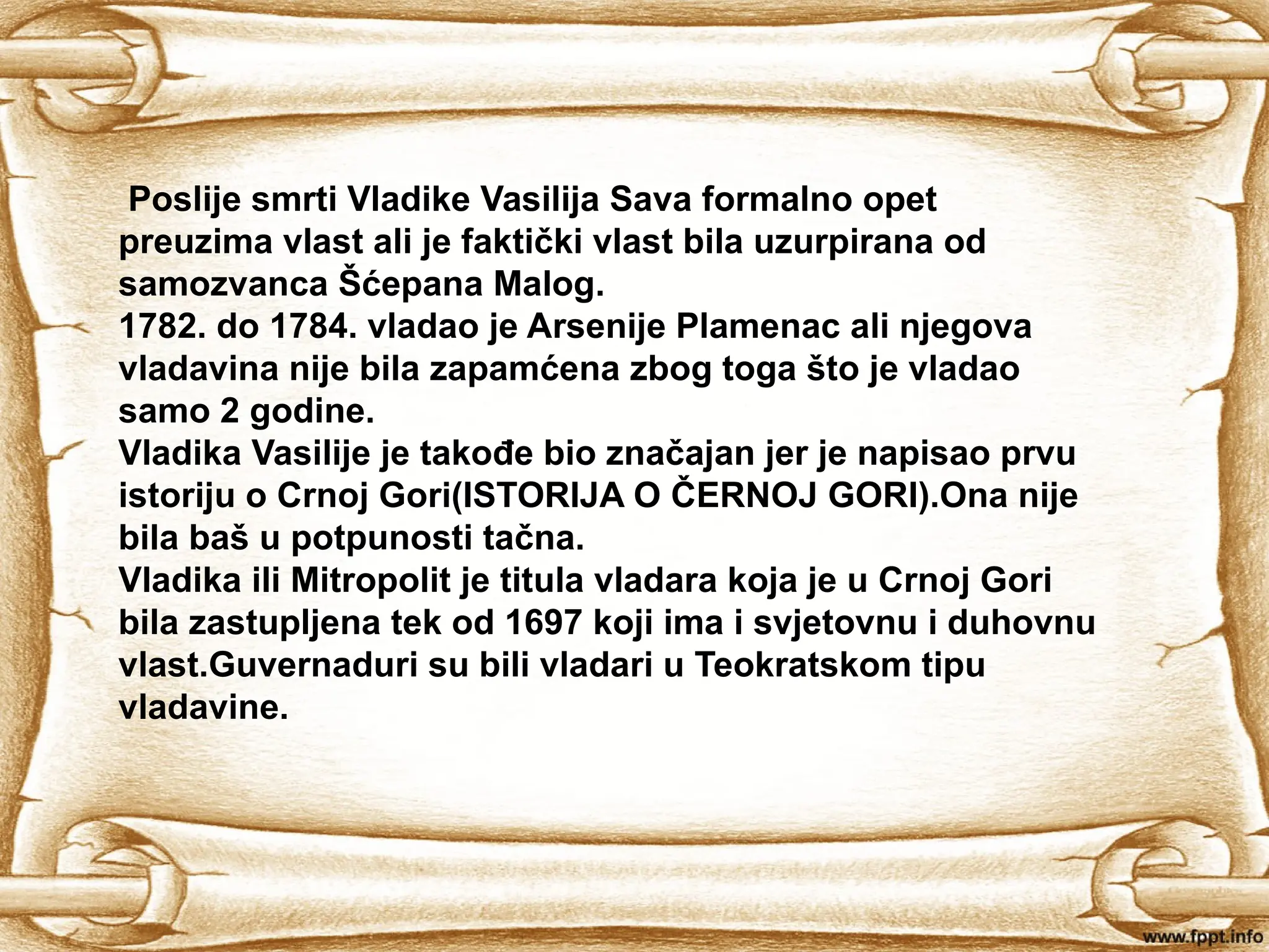 Vladika Sava I Vasilije, dinastija Petrović.pptx