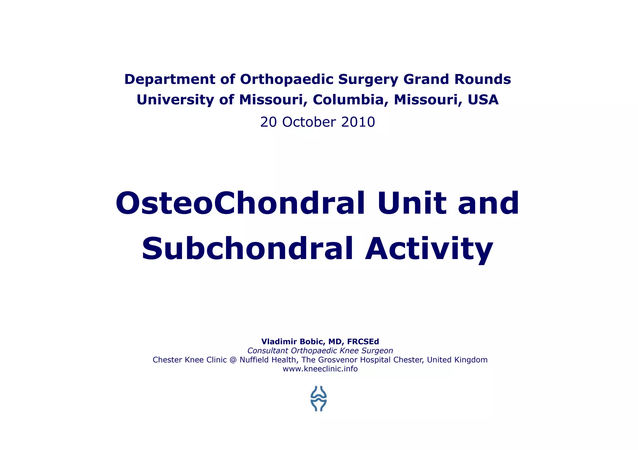 Subchondral Events and Treatment | PDF
