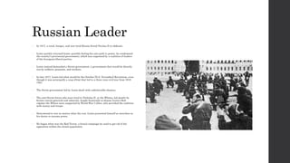 Vladimir Ilyich Lenin (1870-1924) | PPTX