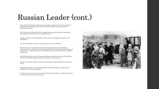 Vladimir Ilyich Lenin (1870-1924) | PPTX