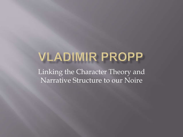 Vladimir propp | PPT