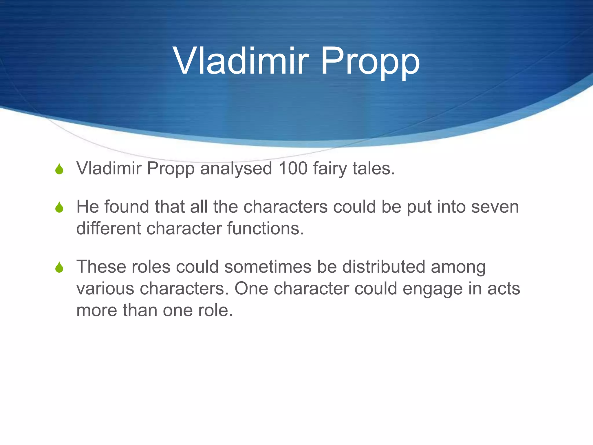 Vladimir propp (1) | PPT