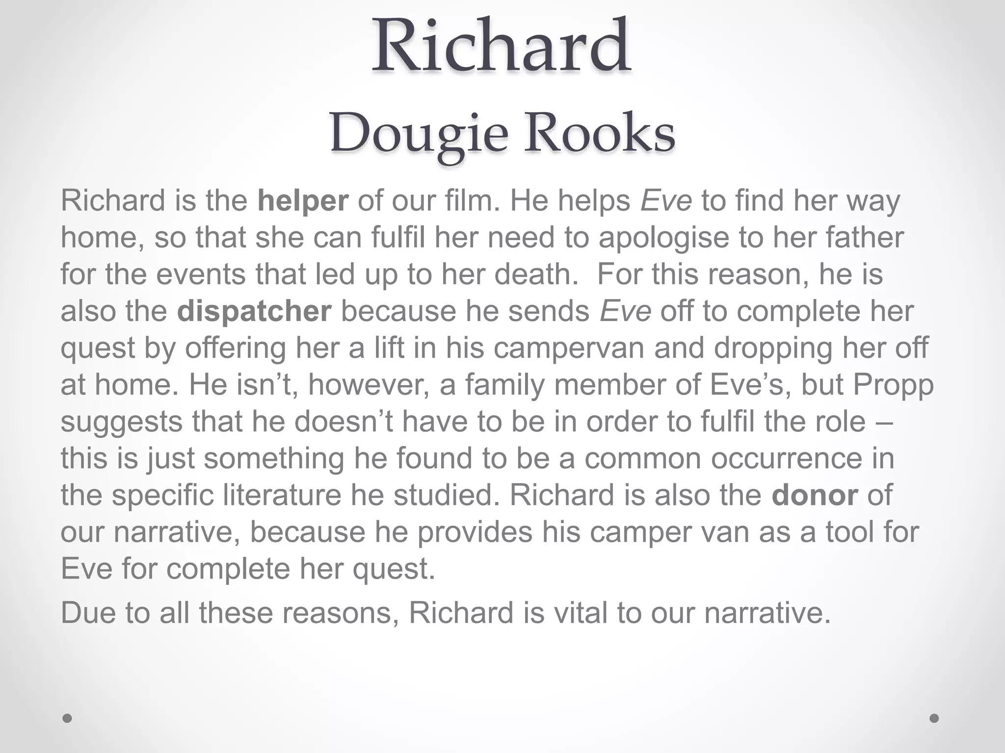 VladimiVladimir Propp's 7 Character Types and Their Relation to Our ...