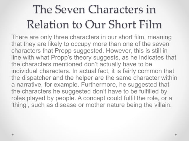 VladimiVladimir Propp's 7 Character Types and Their Relation to Our ...