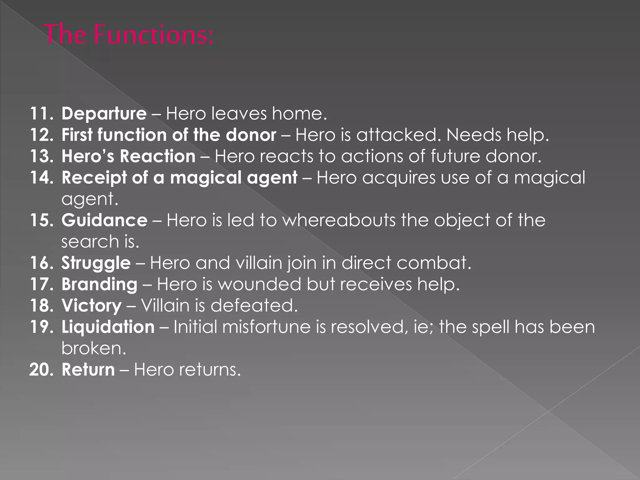 Vladimir propp functions. | PPTX