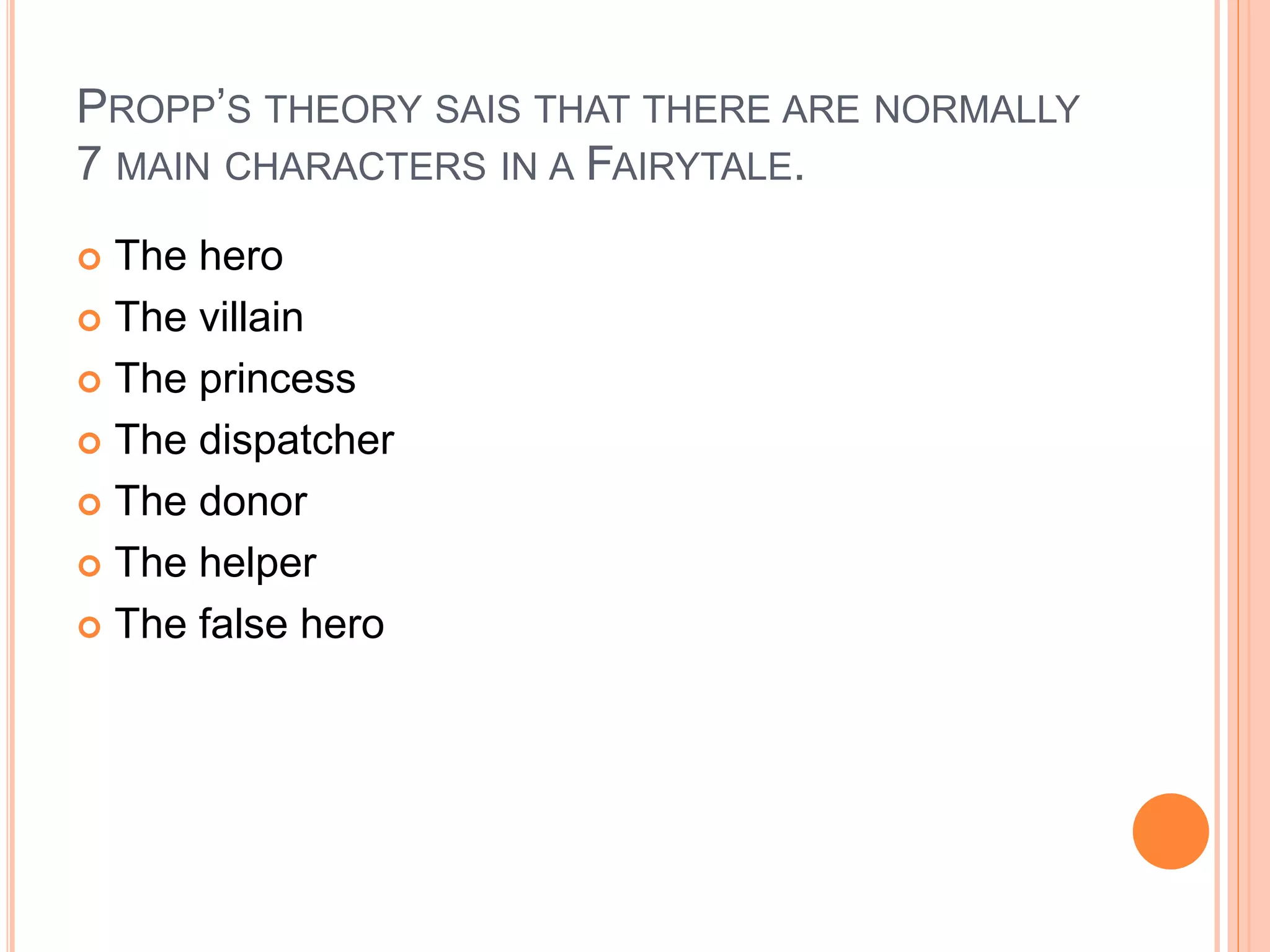 Vladimir propp’s character theory powerpoint | PPTX | Roleplaying Games ...