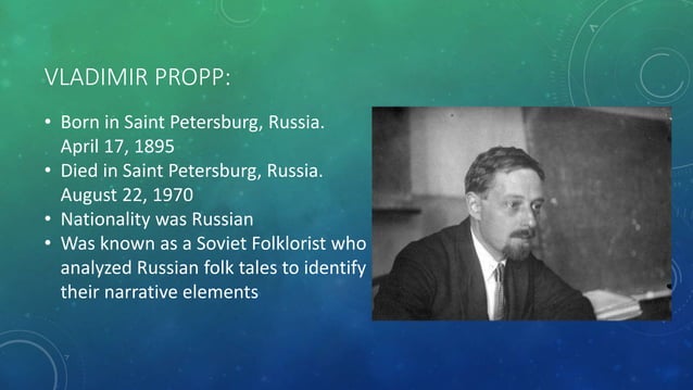 Vladimir propp’s character theroy | PPT