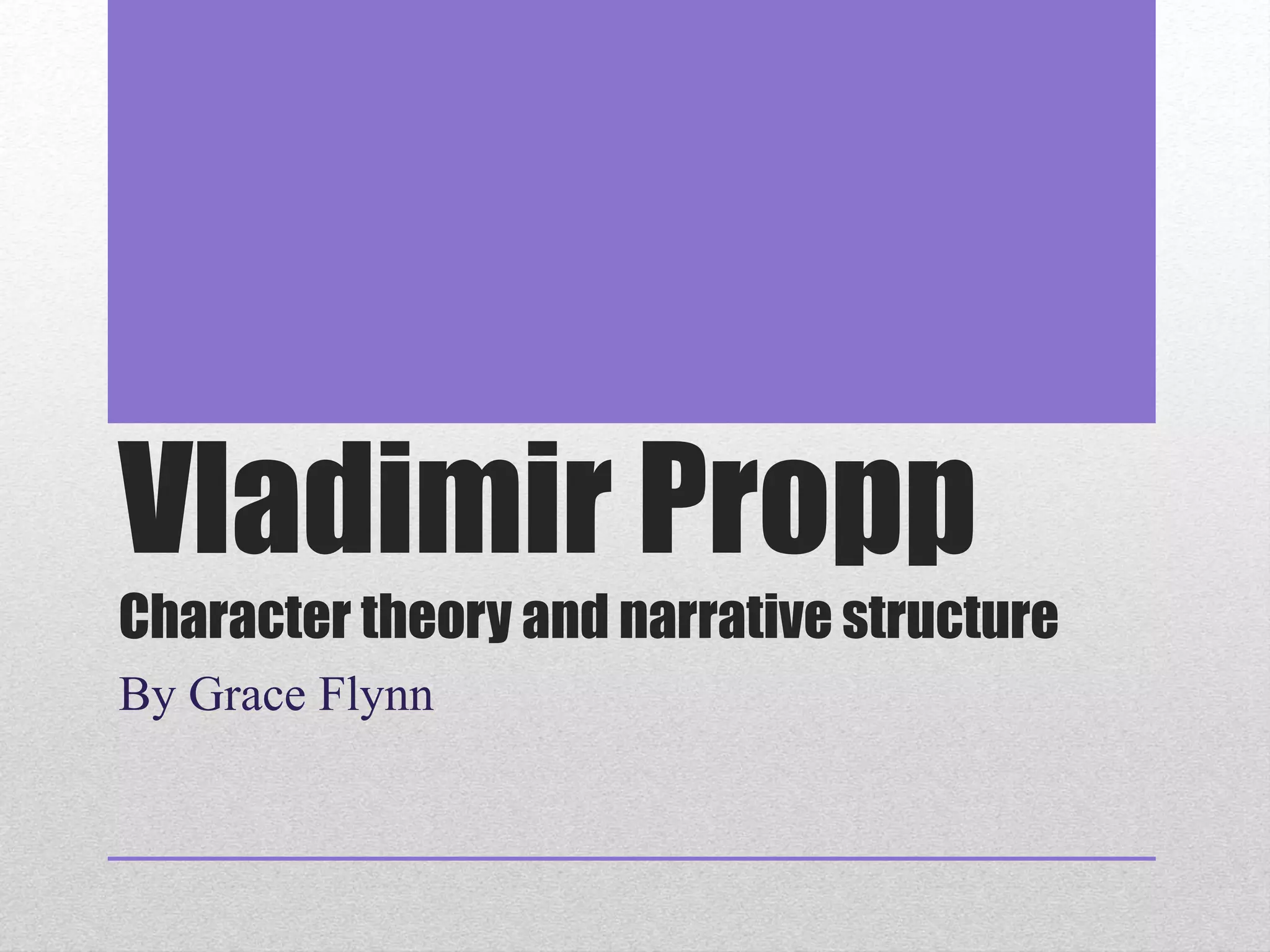 Vladimir propp theory | PPT