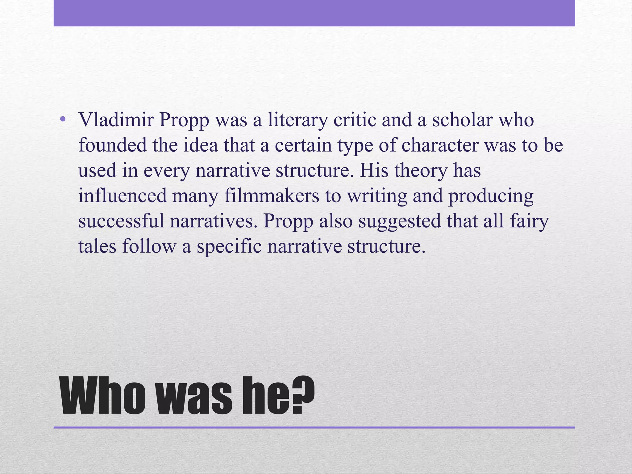 Vladimir propp theory | PPTX