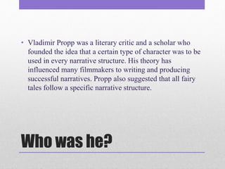 Vladimir propp theory | PPT