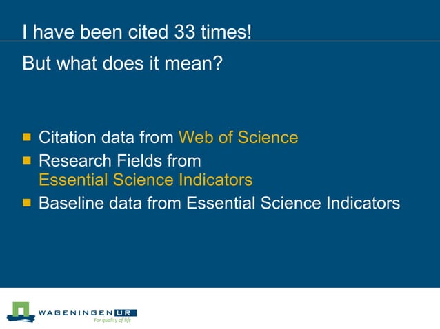 citation analysis vlag | PPT