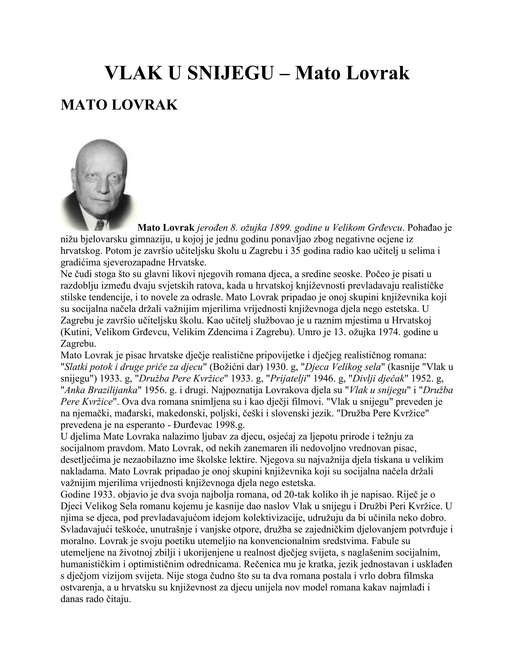 Vlak u snijegu | DOCX