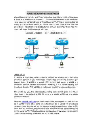 Vlan and vlan on a cisco switch | PDF