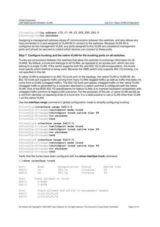 Vlan lab | PDF