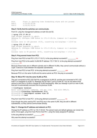 Vlan lab | PDF