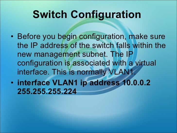 Revise Vlan Subnet Subnetmask Switch Router And Gateway Somabright