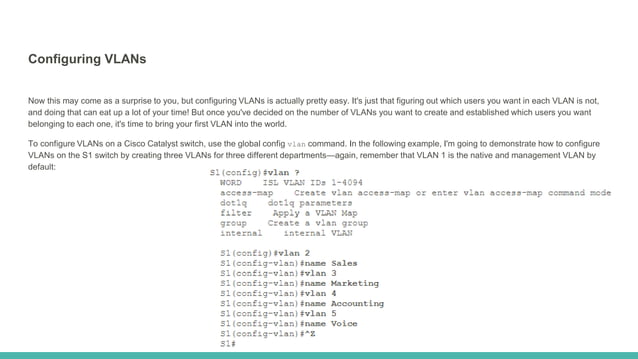 Vlans and inter vlan routing | PPTX | Computer Networking | Computing