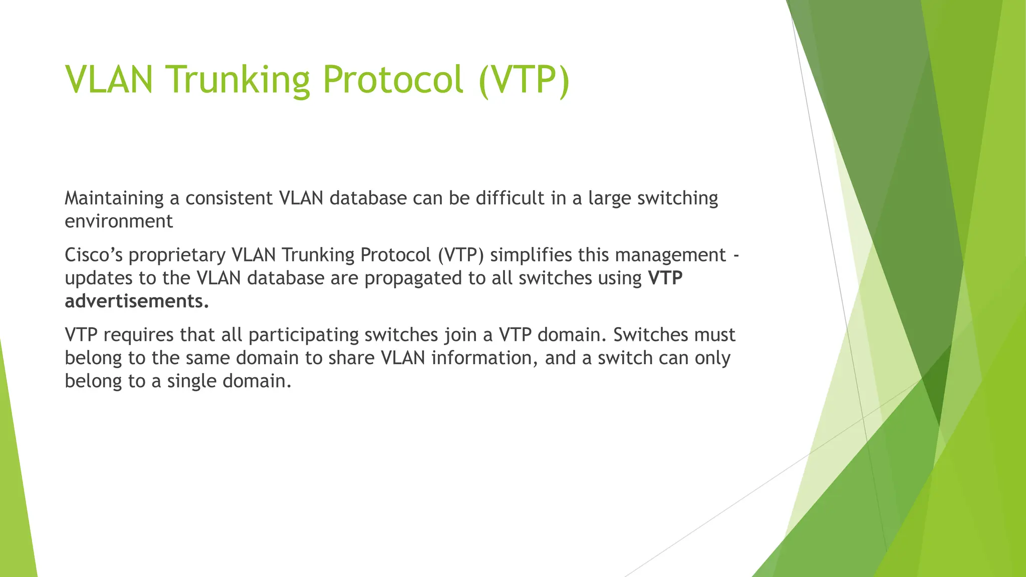 Virtual LAN and Vlan Trunking Protocol.pptx | Computer Networking | Computing