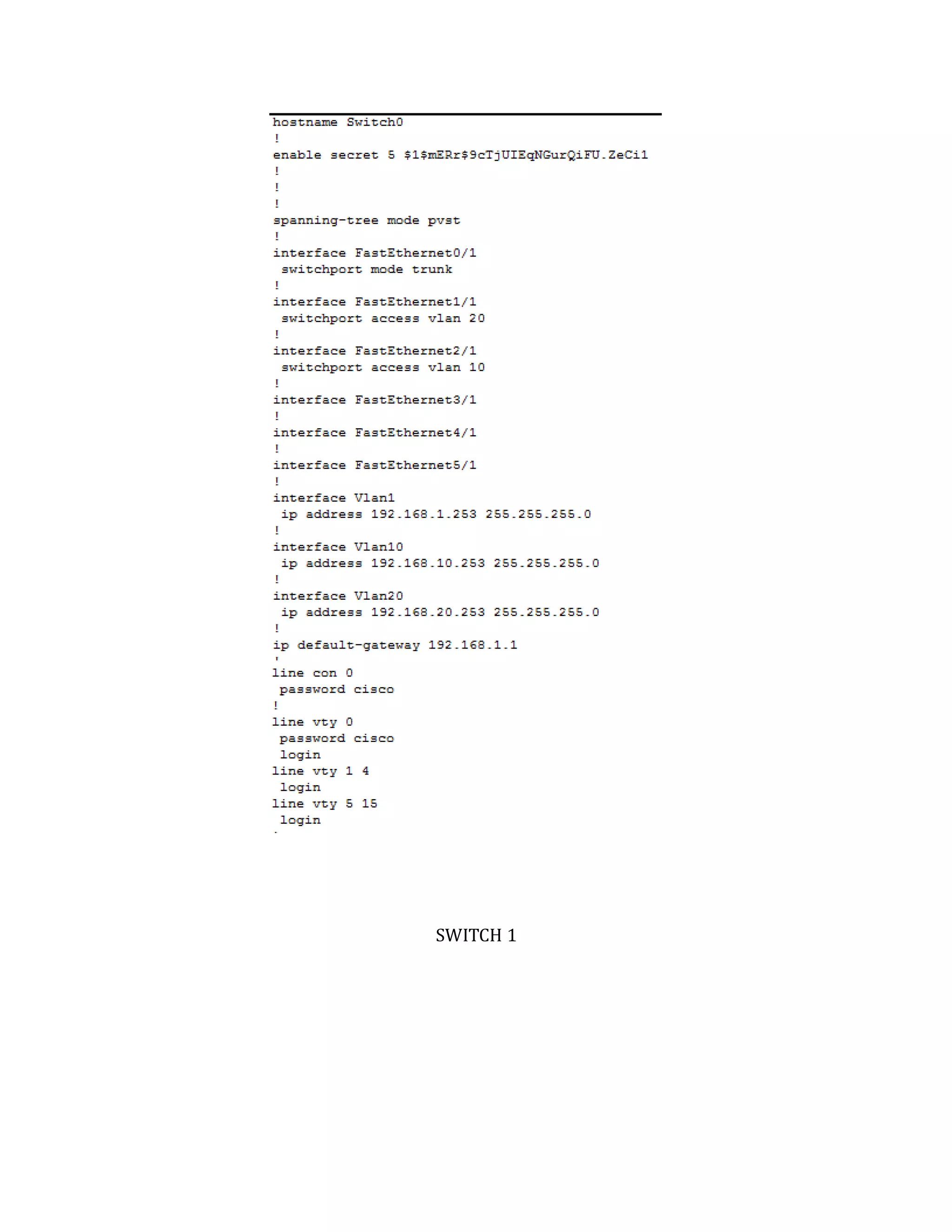 CCNA- Router on stick, VLAN and Trunking | DOCX