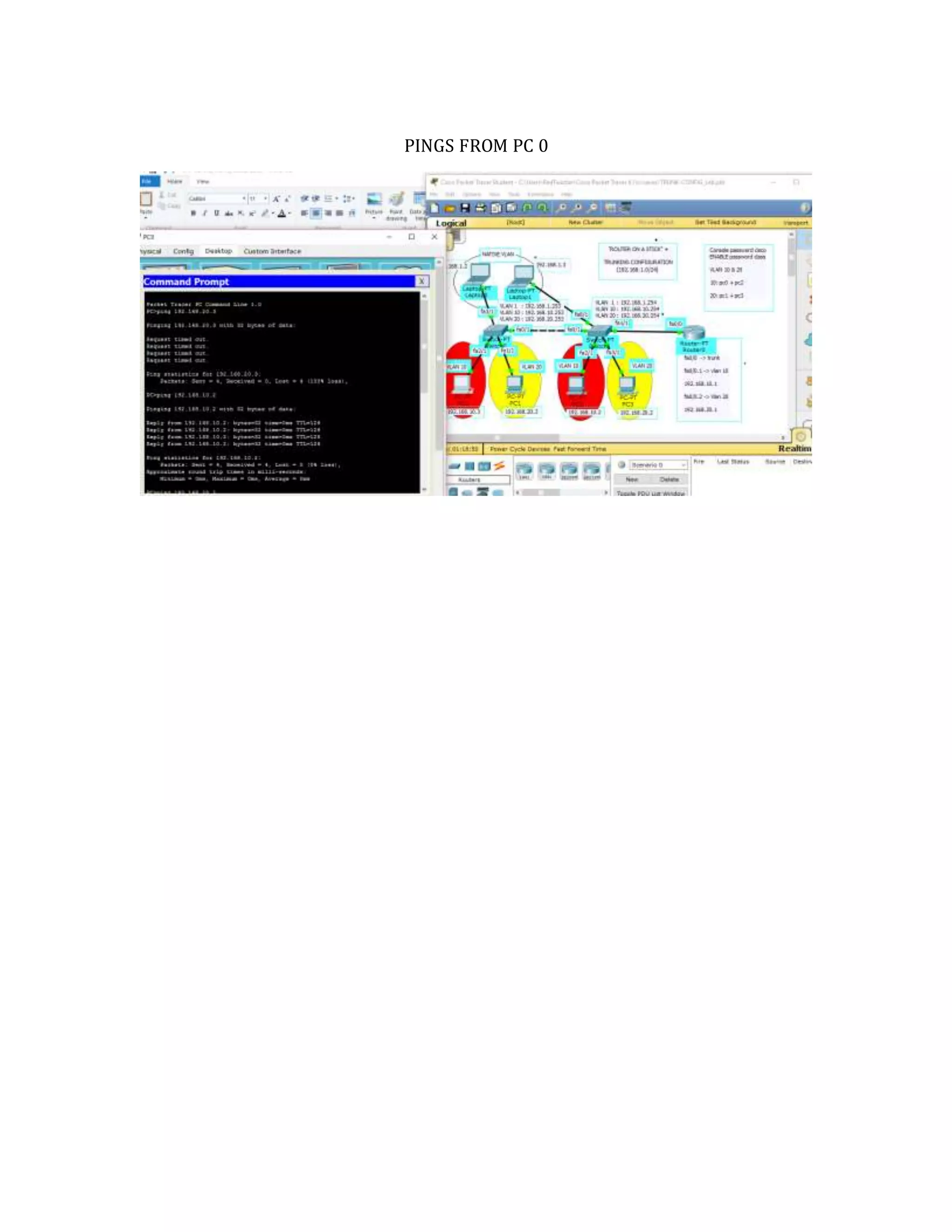 CCNA- Router on stick, VLAN and Trunking | DOCX