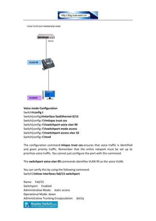 Vlan switch port modes | DOCX