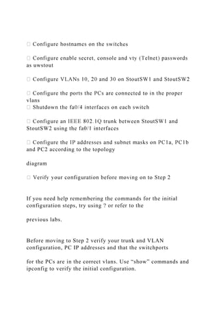 VLAN, Trunk and 802.1q Router Configuration Objectiv.docx