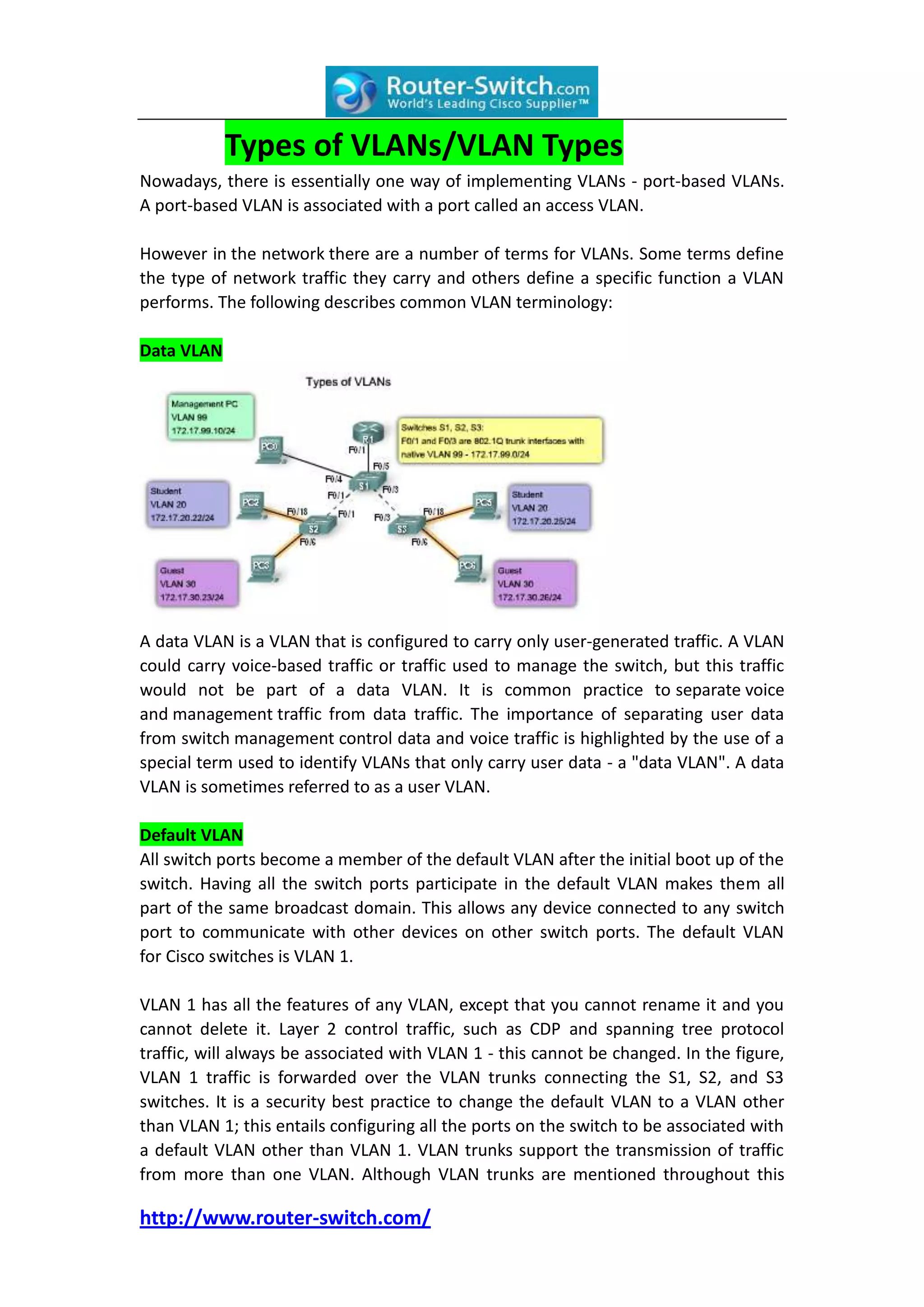 Vlan Types | PDF