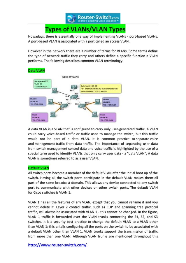 Vlan Types | PDF