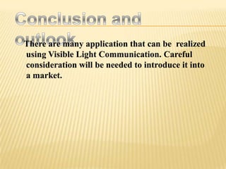 Visible Light Communication | PPTX