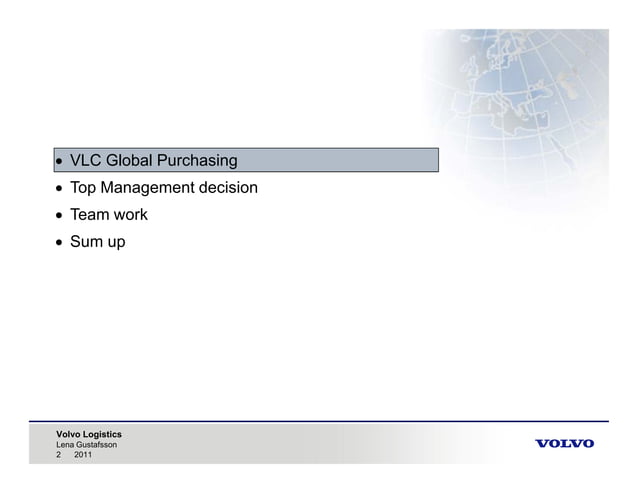 Volvo global sourcing | PPT