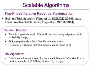 Revenue Maximization in Incentivized Social Advertising | PPT