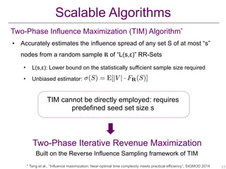 Revenue Maximization in Incentivized Social Advertising | PPT