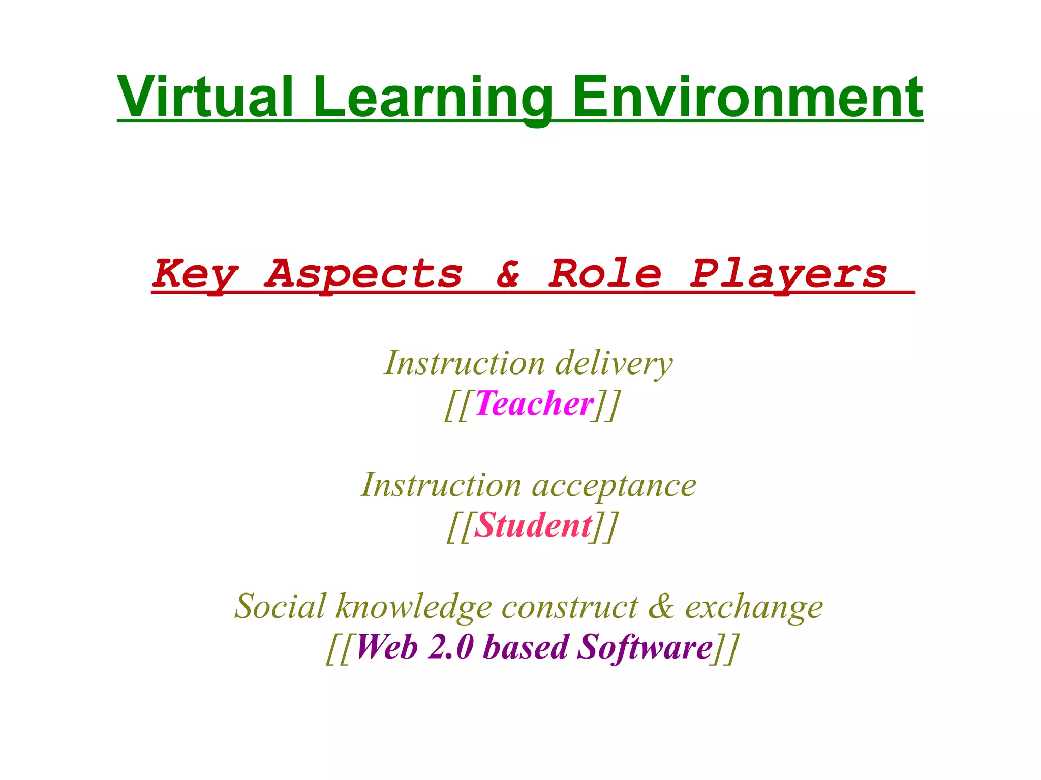 A Very Short Reflection on Virtual Learning Environment | PPT