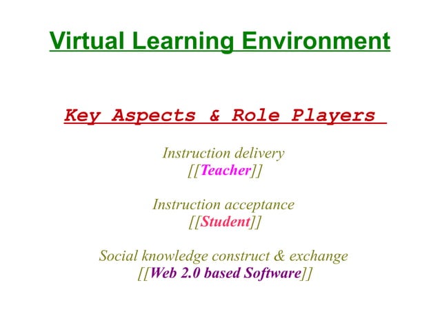 A Very Short Reflection on Virtual Learning Environment | PPT
