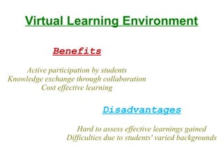 A Very Short Reflection on Virtual Learning Environment | PPT