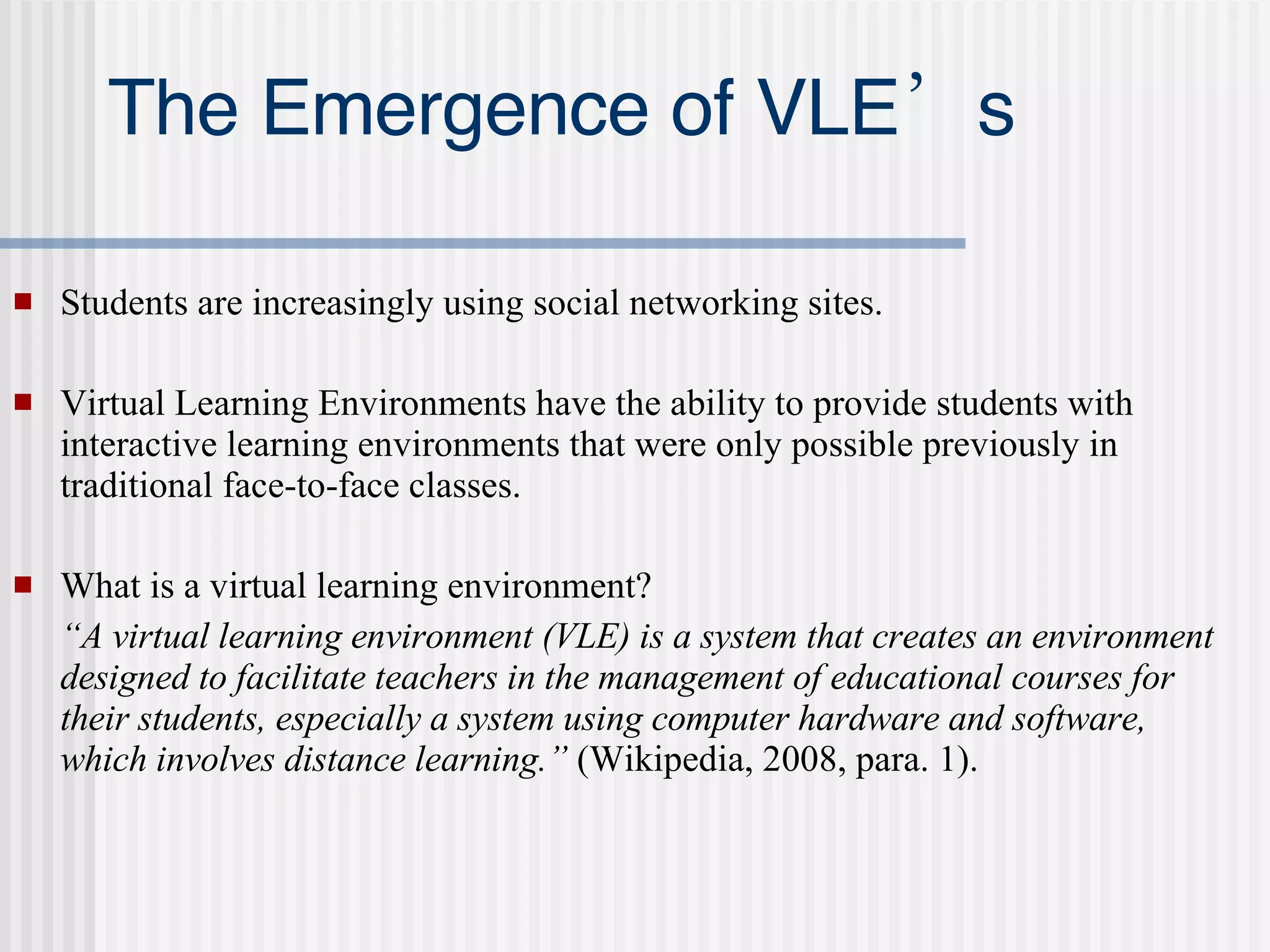 Virtual Learning Environments | PPT