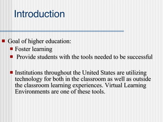 Virtual Learning Environments | PPT