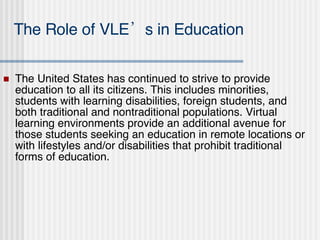 Virtual Learning Environments | PPT
