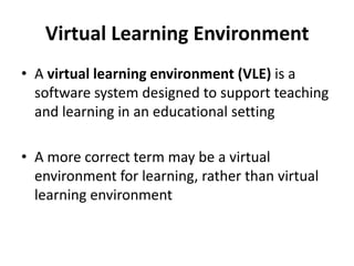 Vle | PPTX | Education industry | Industries