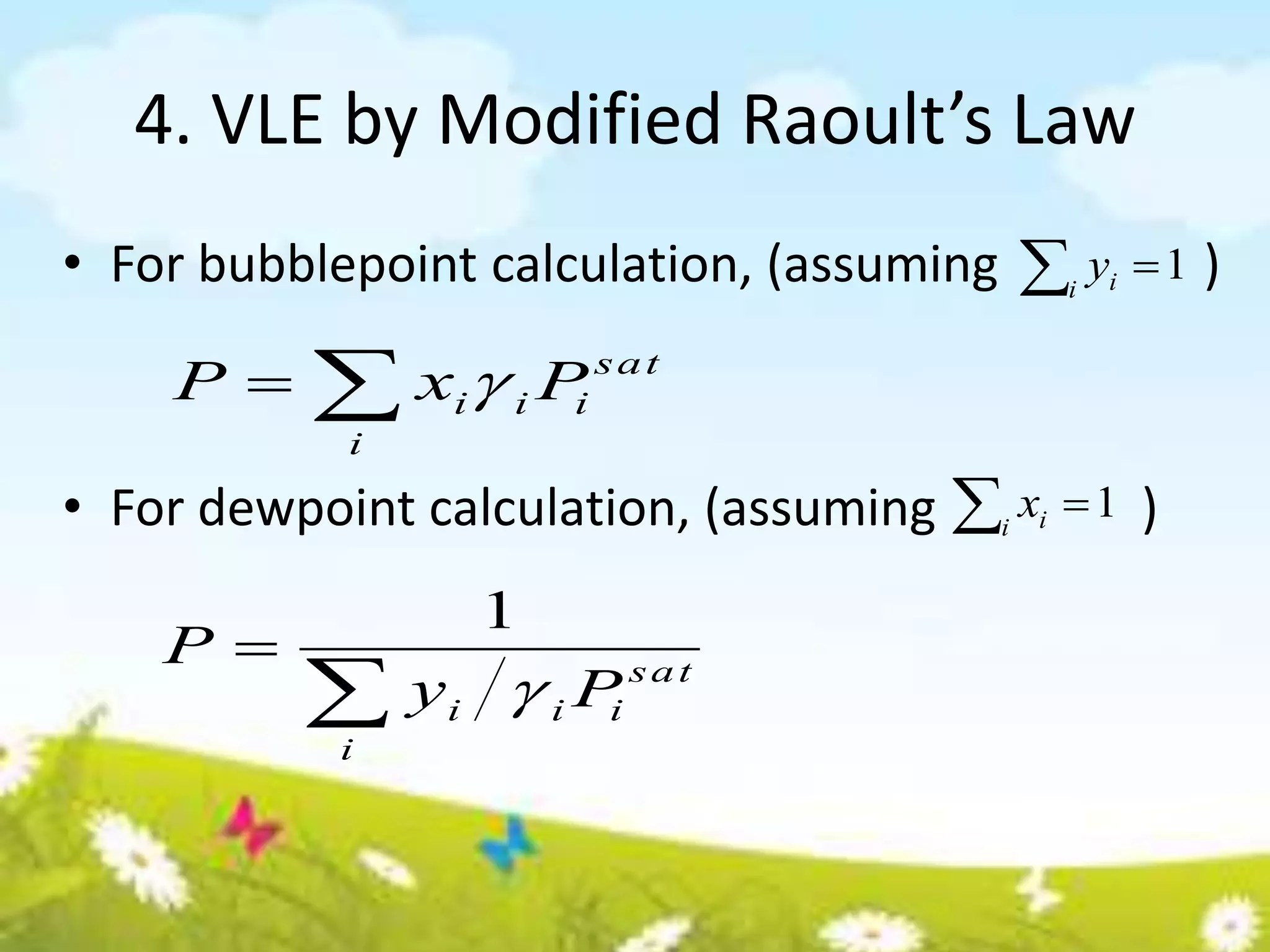 VLE VAPOR LIQUID EQUILIBRIUM - Introduction | PDF