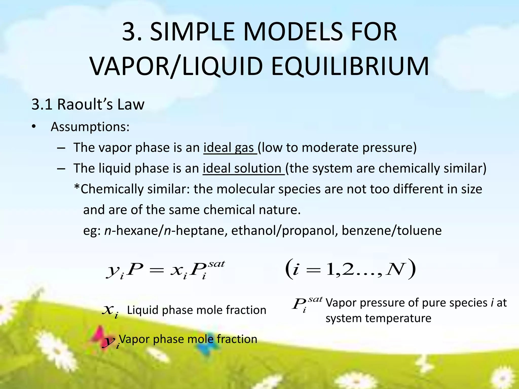 VLE VAPOR LIQUID EQUILIBRIUM - Introduction | PDF