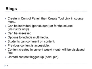 VLE collaboration tools | PPTX | Educational Assessment | Education