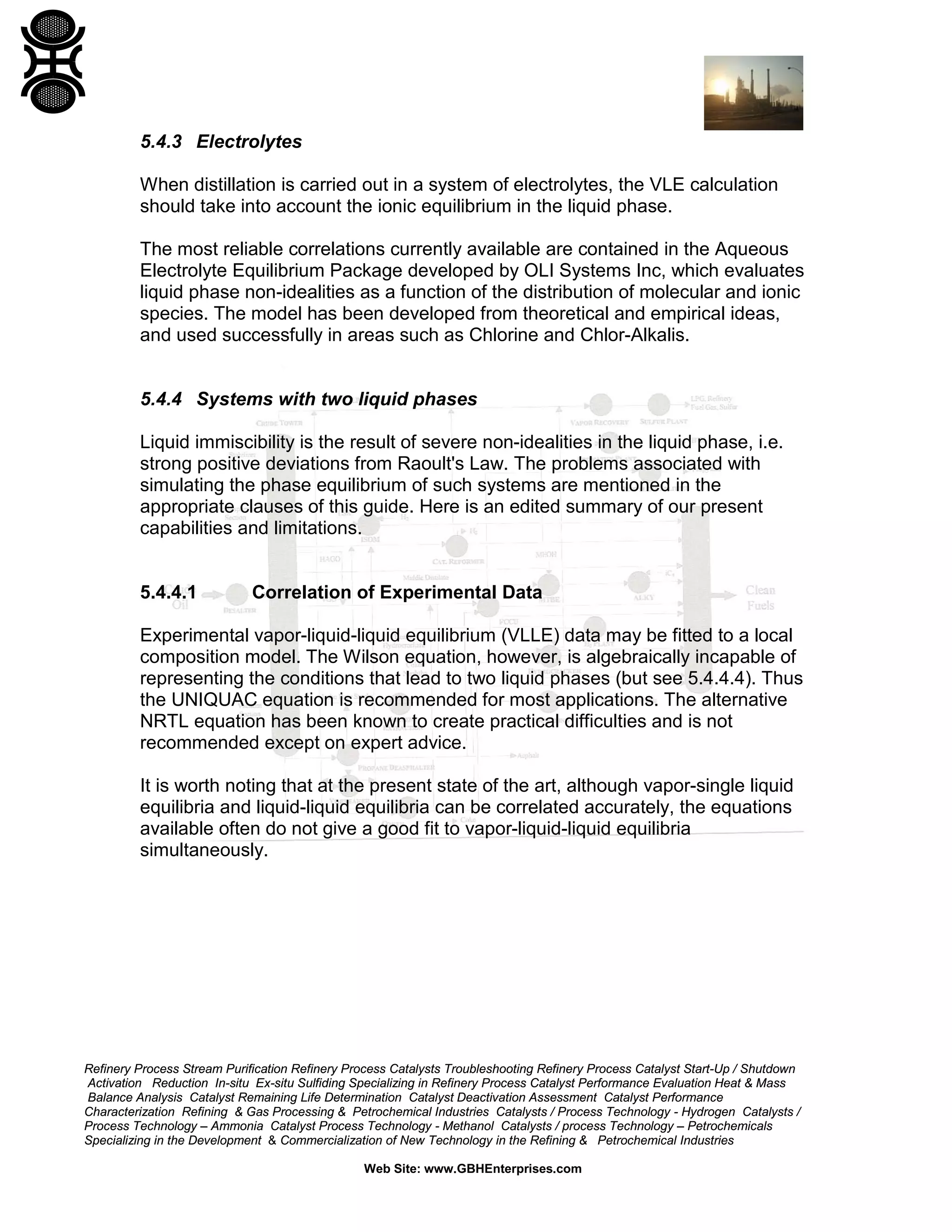 VLE Data - Selection and Use | PDF