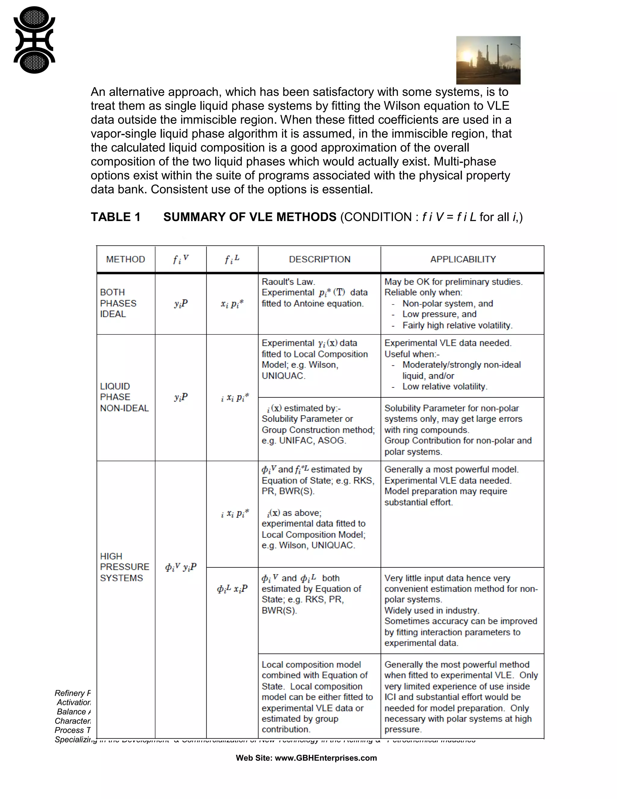 VLE Data - Selection and Use | PDF