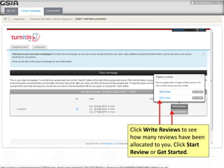VLE GSA - How to complete a PeerMark assignment | PPTX