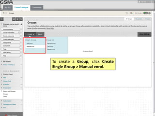 VLE GSA - How to create groups | PPTX