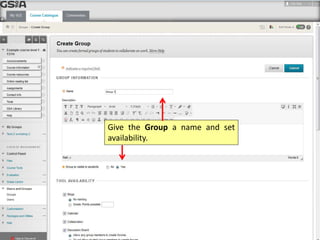 VLE GSA - How to create groups | PPTX